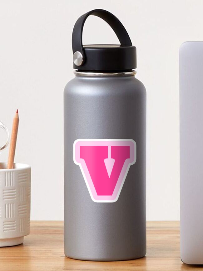 "v letter pink " Sticker for Sale by annieprevas | Redbubble