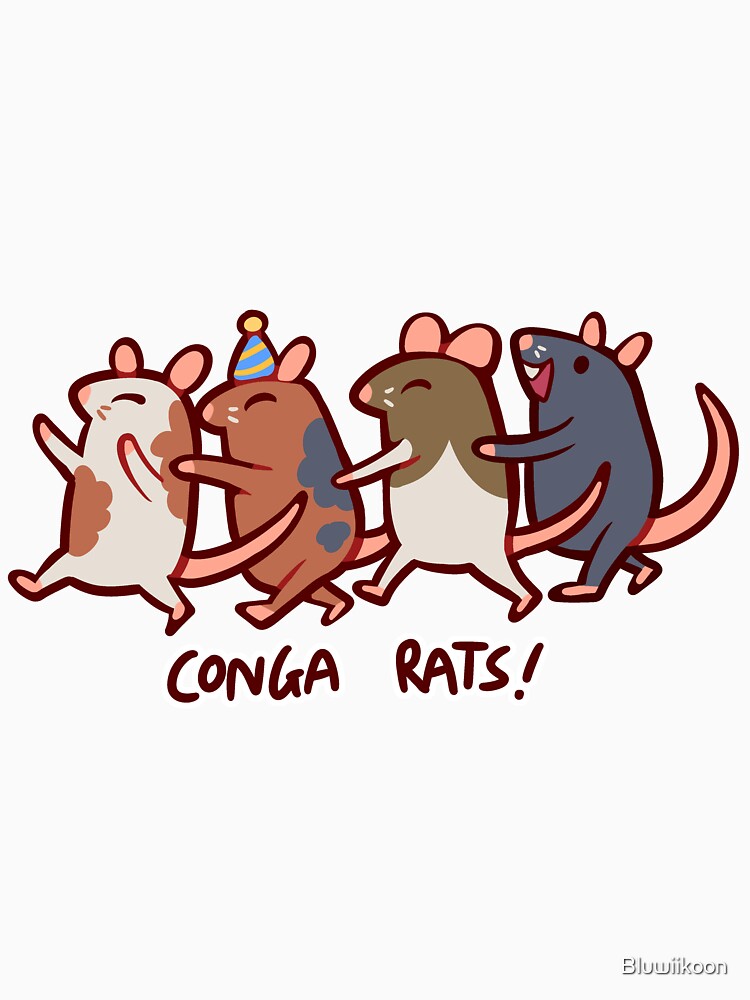 "Conga Rats!" T-shirt by Bluwiikoon | Redbubble