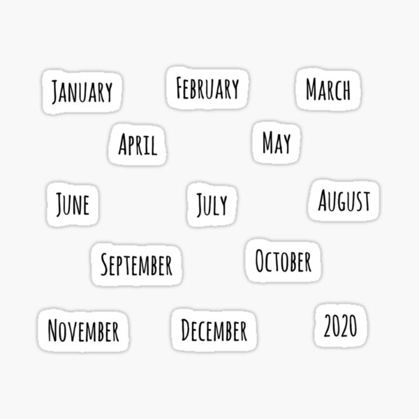 "Month " Sticker by hrob182 | Redbubble