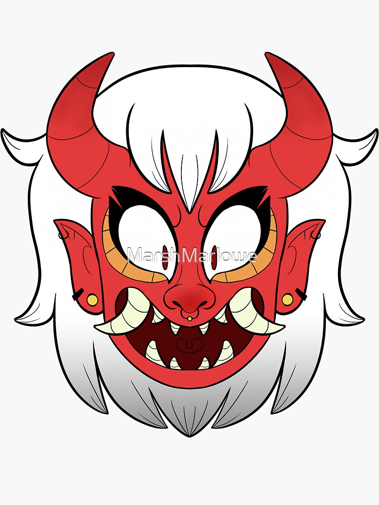 "Oni Girl" Sticker for Sale by MarshMarlowe | Redbubble