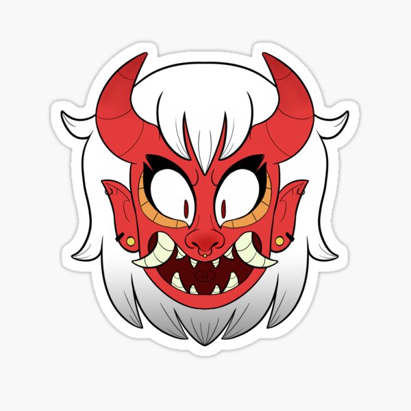 "Oni Girl" Sticker for Sale by MarshMarlowe | Redbubble