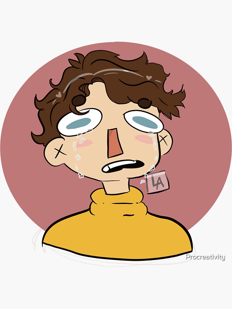 "Trixie yellow Turtle Neck crying " Sticker for Sale by Procreativity ...