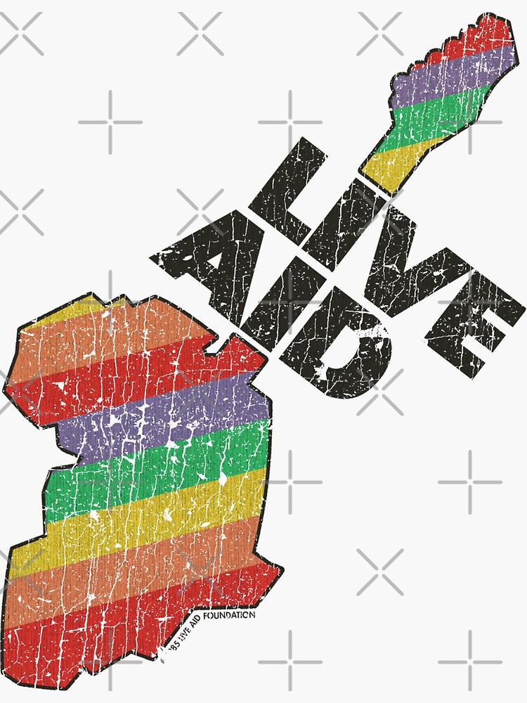 "Live Aid" Sticker for Sale by jacobcdietz | Redbubble