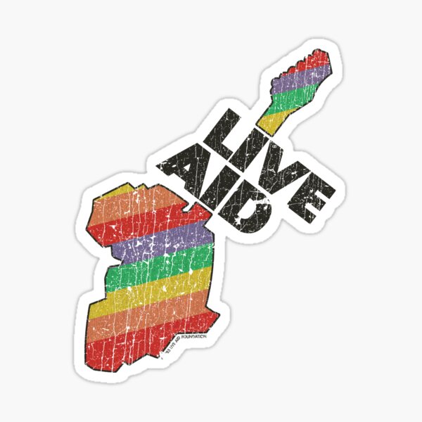 "Live Aid" Sticker for Sale by jacobcdietz | Redbubble