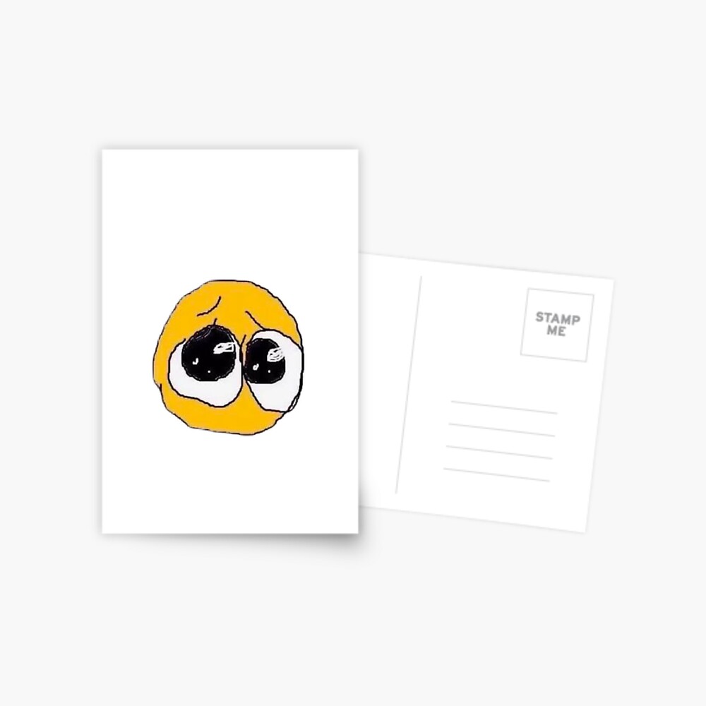 "Cursed Crying Emoji" Postcard by Weluvmemes | Redbubble