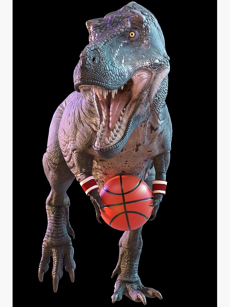 "T-Rex Slam Dunk" Poster by vonHobo | Redbubble