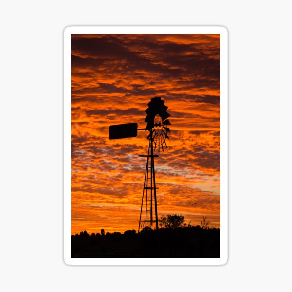 "Windmill" Sticker by BrentJR | Redbubble