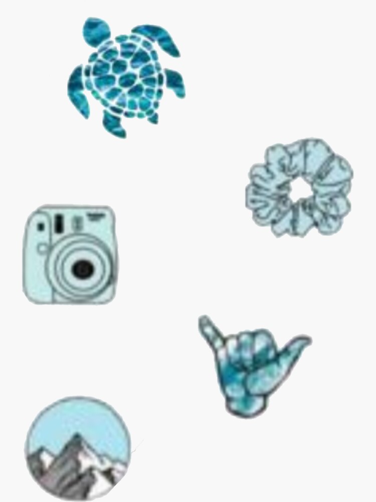 "Blue vsco stickers for hydroflasks or other stuff" Sticker for Sale by ...