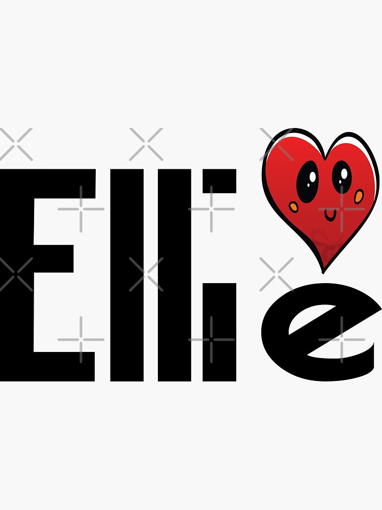"Ellie Cute Heart Name " Sticker for Sale by ProjectX23 | Redbubble
