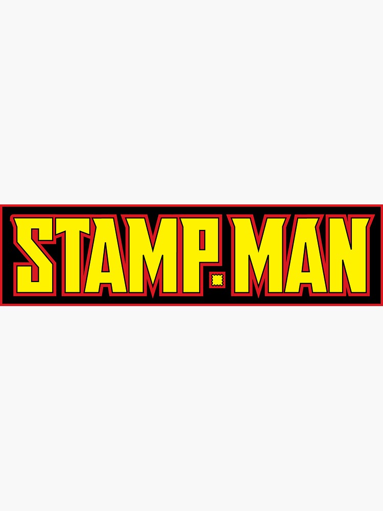 "Stamp.Man" Sticker for Sale by Brubarell | Redbubble