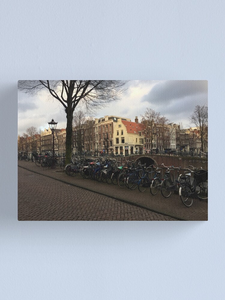 "Cycling City, Amsterdam, Netherlands" Canvas Print for Sale by callum ...
