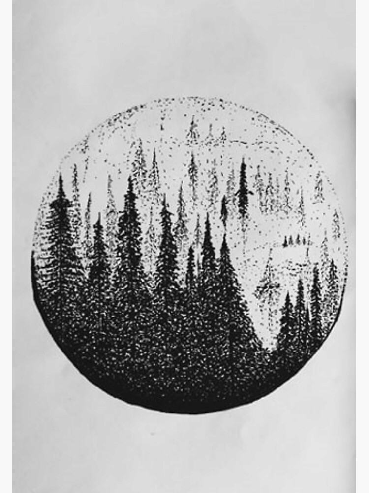 "Forest Skyline " Sticker by ktra-art | Redbubble