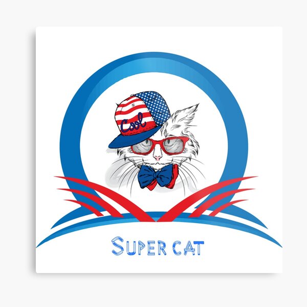 Super Cat Metal Prints | Redbubble