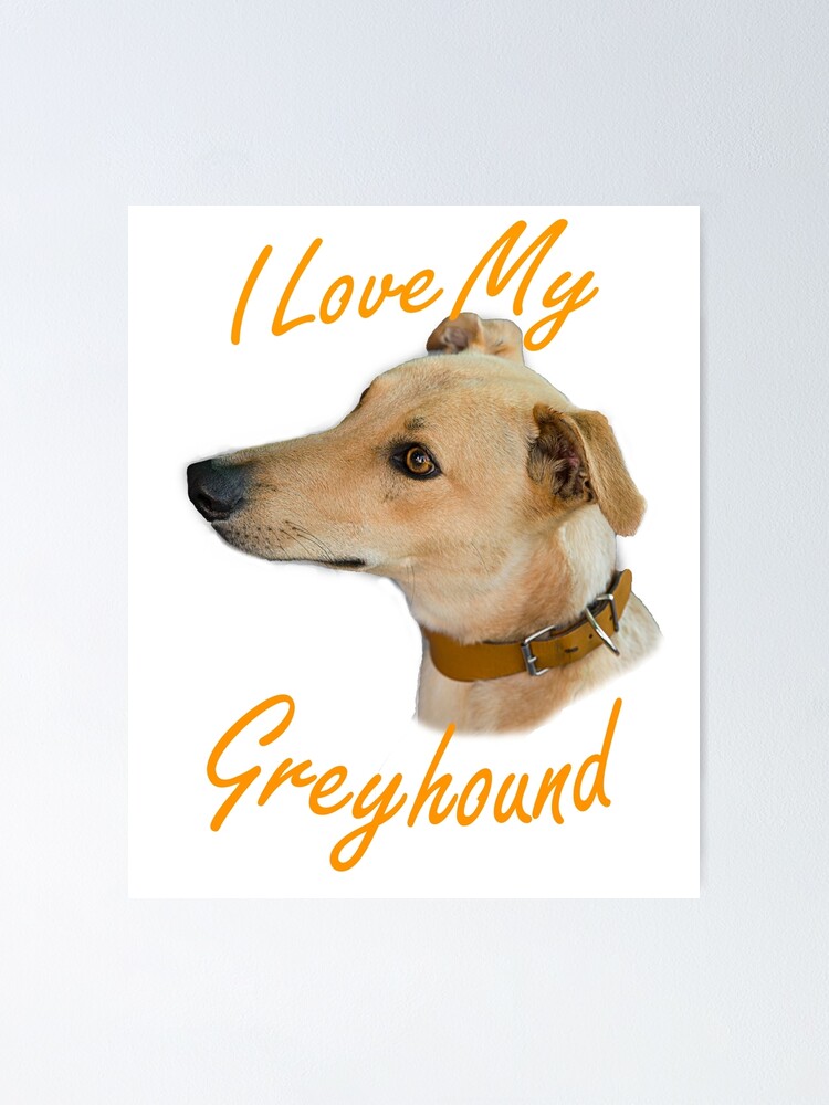 "Sadsac designs - I Love My Greyhound" Poster for Sale by SadSacDesigns ...