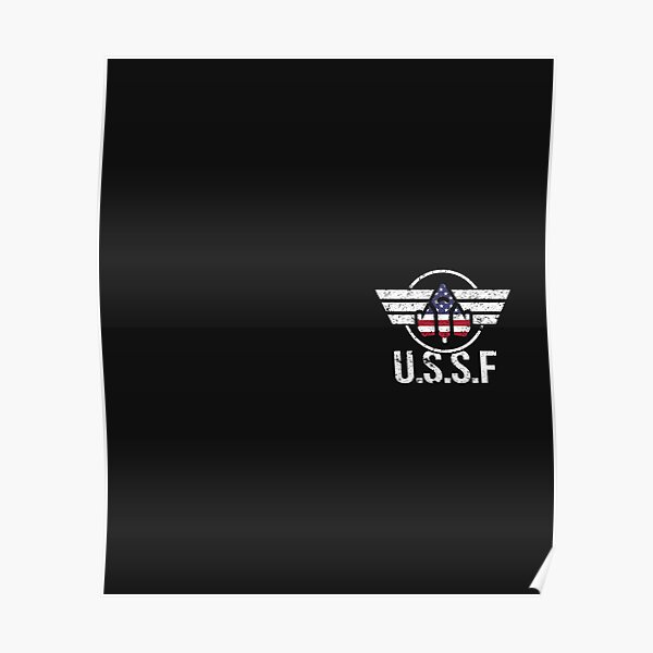 Poster « Impression de Force spatiale. Graphique USSF de style rétro ...