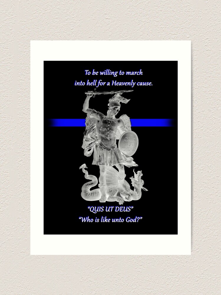 "St. Michael the Archangel Patron Saint of Police" Art Print by ...