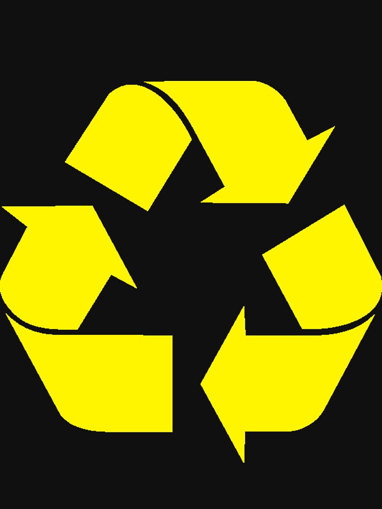 "Recycle The Yellow" T-shirt for Sale by echtgen | Redbubble | yellow t ...