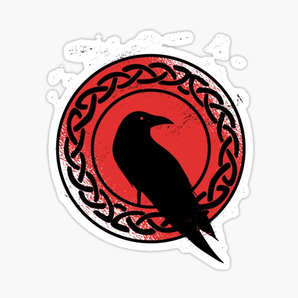 Nordic Raven Sticker For Sale By Rotbart Redbubble