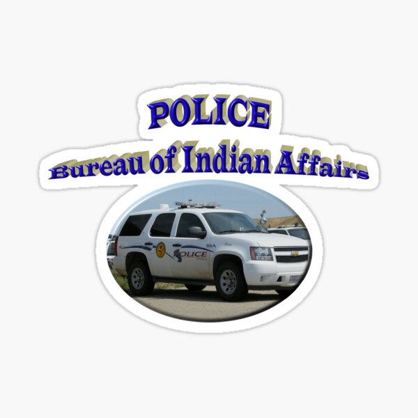 "BIA Indian Police Car" Sticker for Sale by lawrencebaird | Redbubble
