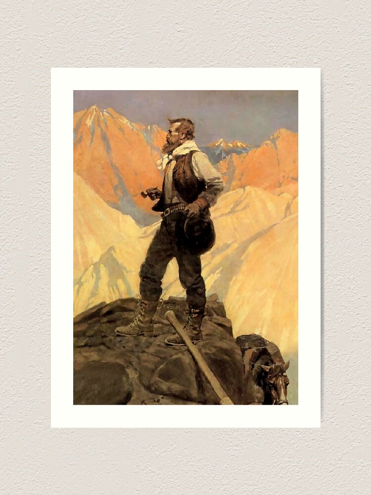 "N C Wyeth Western Painting “The Prospector” " Art Print for Sale by ...