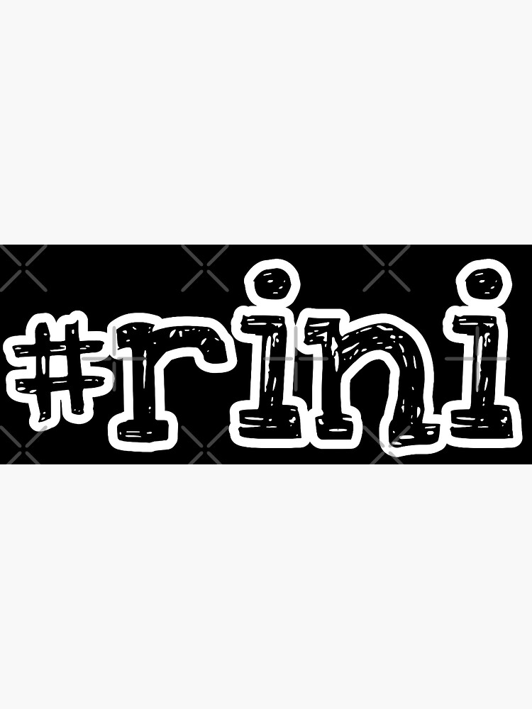 "#rini black & white sticker" Sticker for Sale by puamelia22 | Redbubble