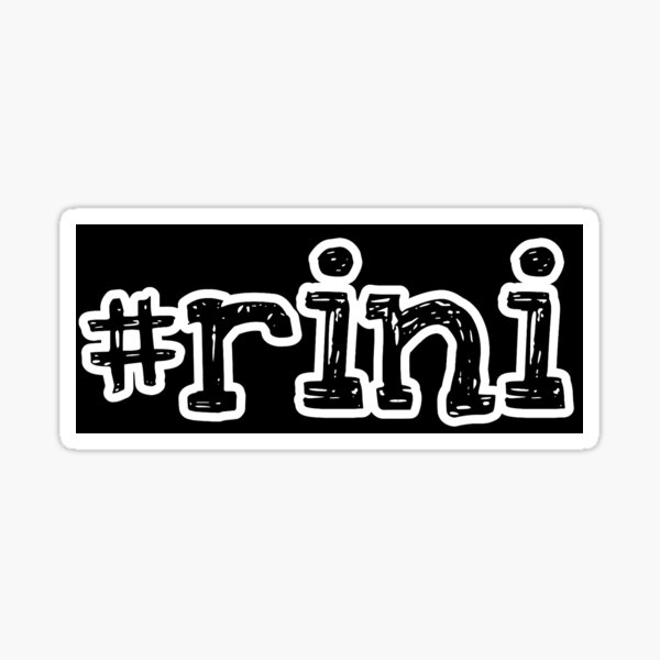 "#rini black & white sticker" Sticker for Sale by puamelia22 | Redbubble