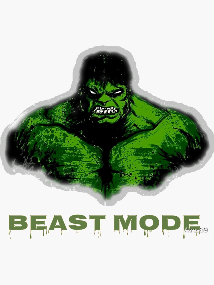 "beast mode workout motivation gym weight lifting" Sticker for Sale by ...