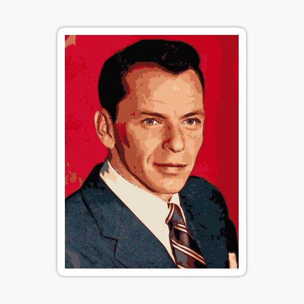 "FRANK SINATRA" Sticker for Sale by Robbieraccoon | Redbubble