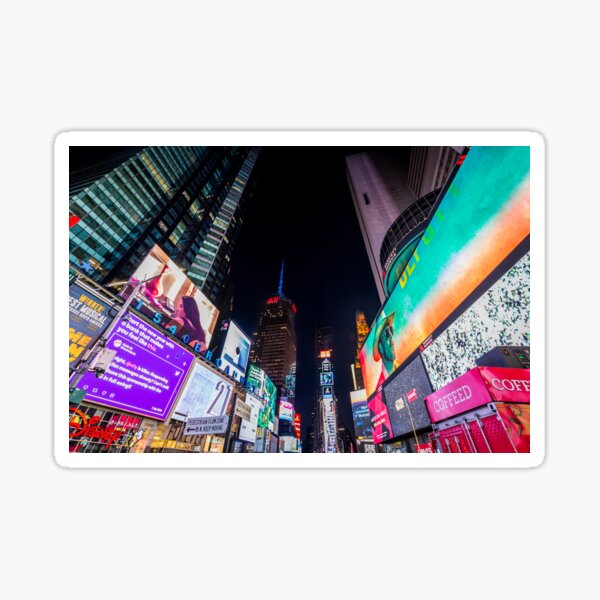 "Times Square" Sticker for Sale by DilatedPictures | Redbubble