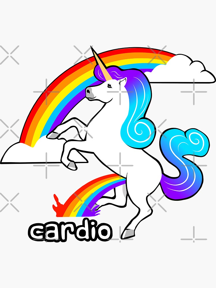 "cardio funny fitness jokes" Sticker for Sale by TimAddisonArt | Redbubble