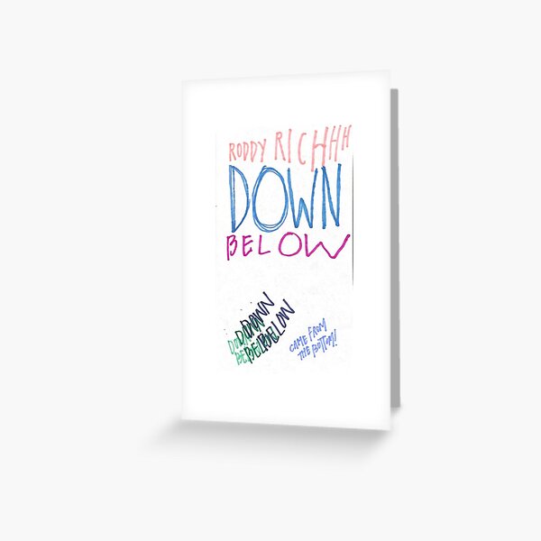 "Roddy Rich Down Below Drawing" Greeting Card for Sale by ...