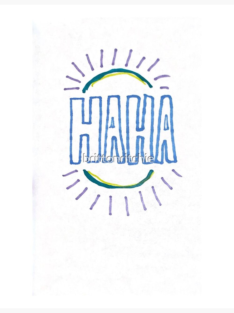 "HAHA Circle Burst Drawing" Sticker for Sale by brittonritchie | Redbubble