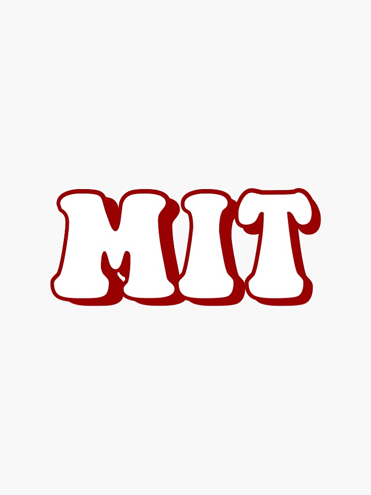 "mit retro " Sticker for Sale by joliebercow | Redbubble