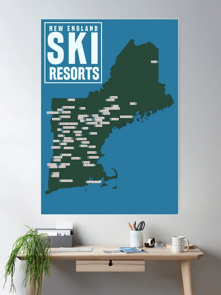 New England Ski Resorts Map