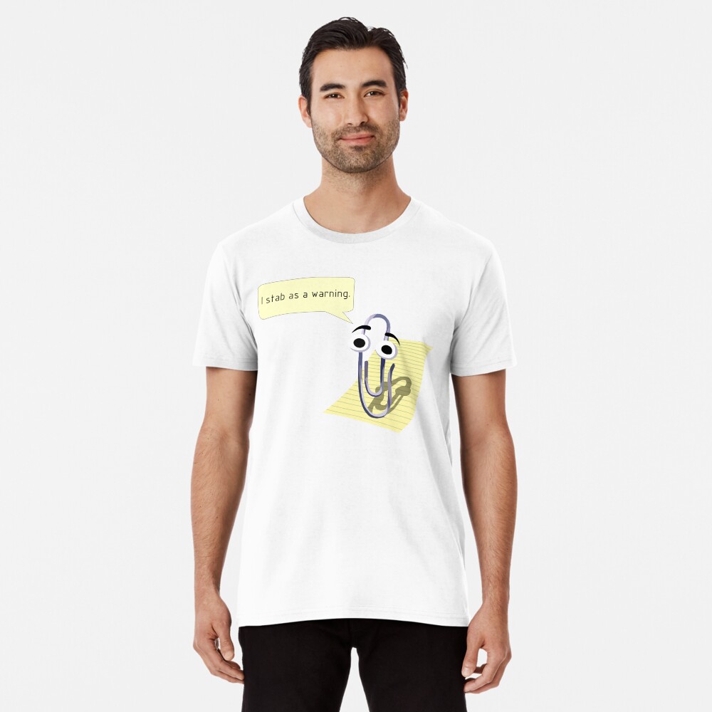 "Clippy Warning" Sticker for Sale by mappsart | Redbubble