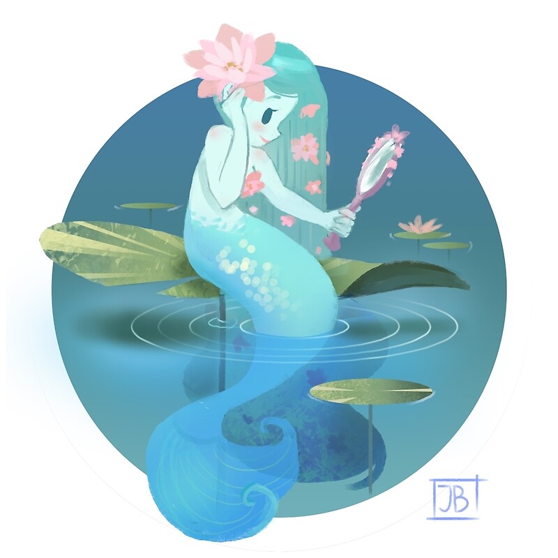 "Lilypad Mermaid" by Julia Blattman | Redbubble