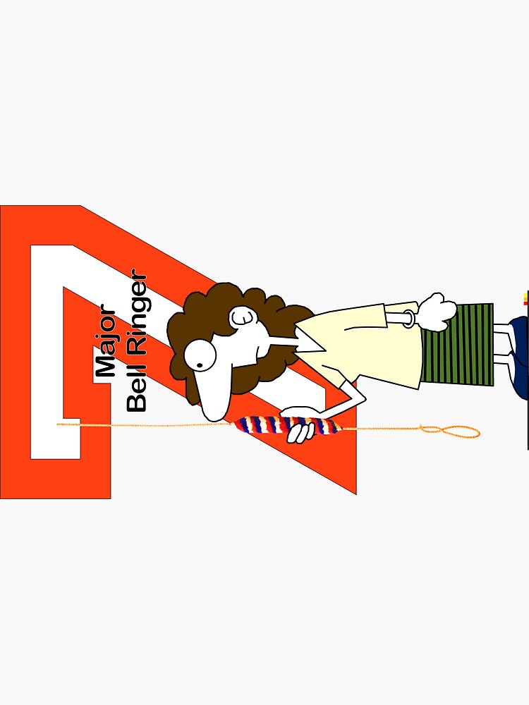 "Bell Ringing Major Bell Ringer" Sticker by Grandsire | Redbubble