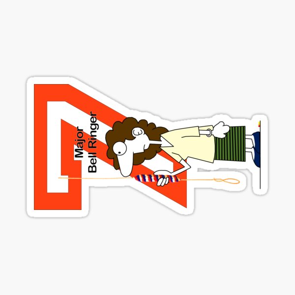 "Bell Ringing Major Bell Ringer" Sticker by Grandsire | Redbubble