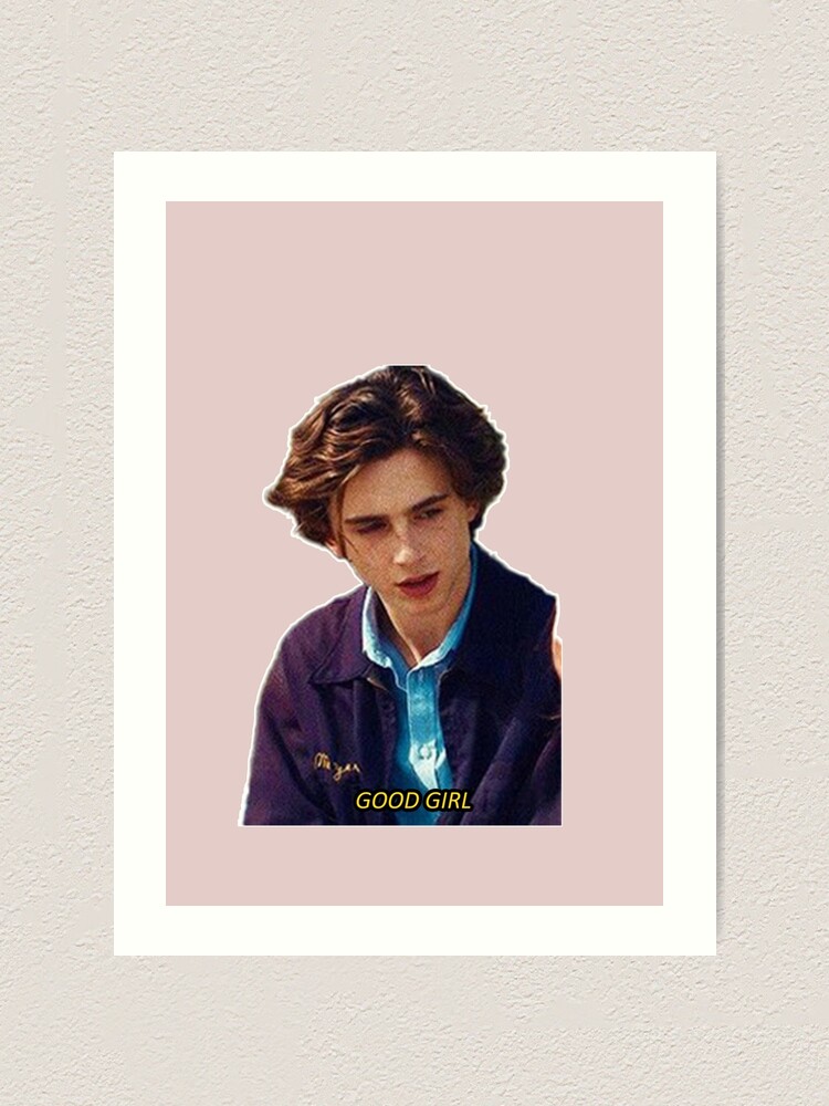"Timothee Chalamet Kyle good girl Lady Bird" Art Print for Sale by ...
