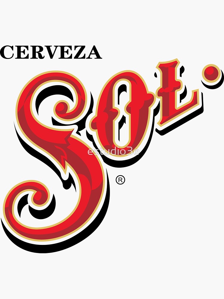 "Sol Mexican Beer" Sticker for Sale by estudio3e | Redbubble