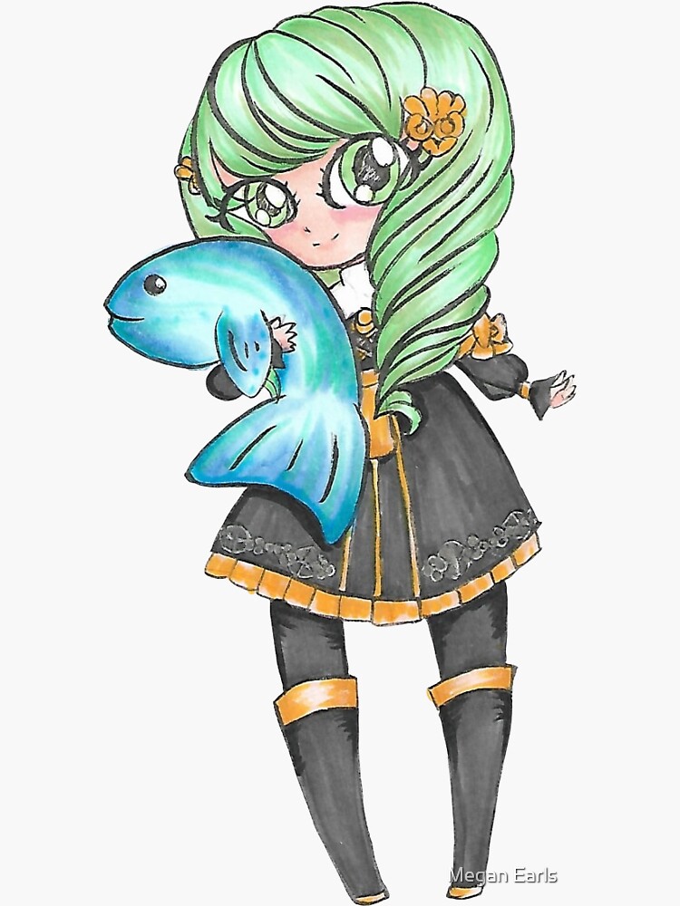 "Chibi Fish Flayn" Sticker for Sale by Allviran-Art | Redbubble