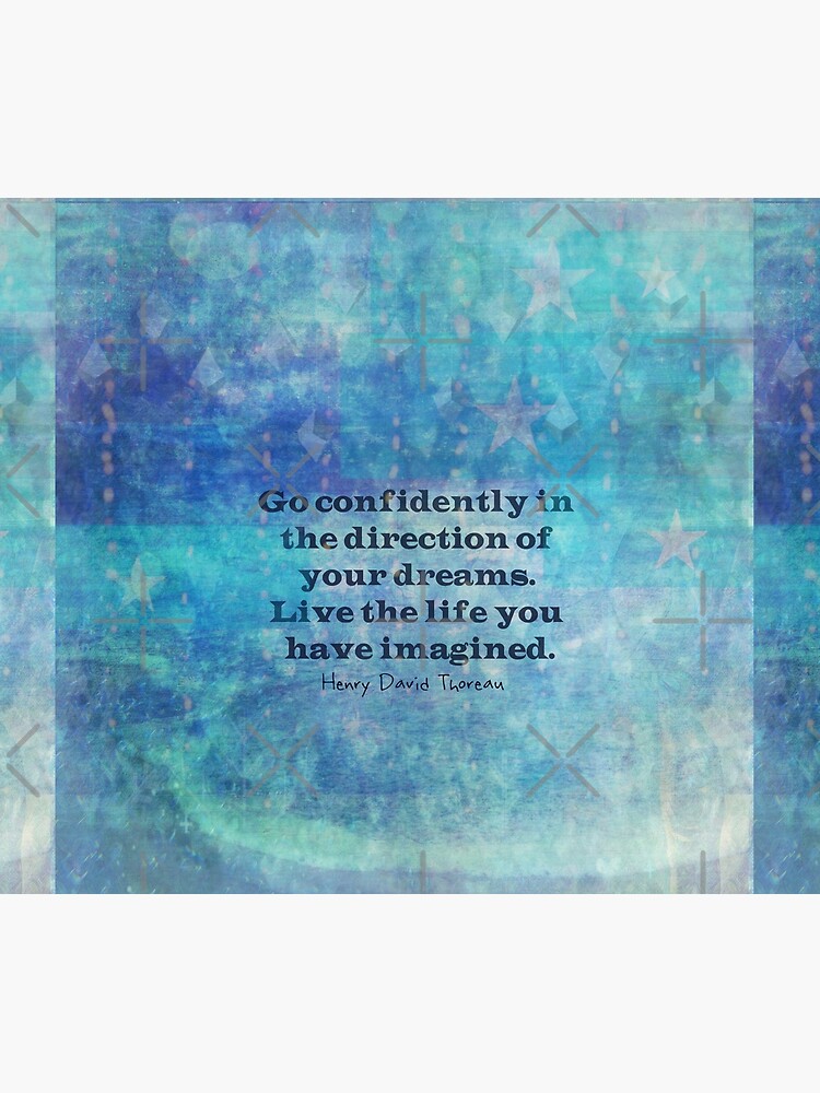 "Dream quote positive message, Henry David Thoreau " Shower Curtain for ...