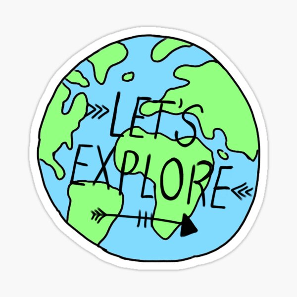 "explore" Sticker for Sale by skeeyore | Redbubble
