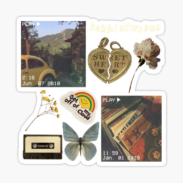 "Soft Vintage Stickers Pack" Sticker by ariaxlanda | Redbubble