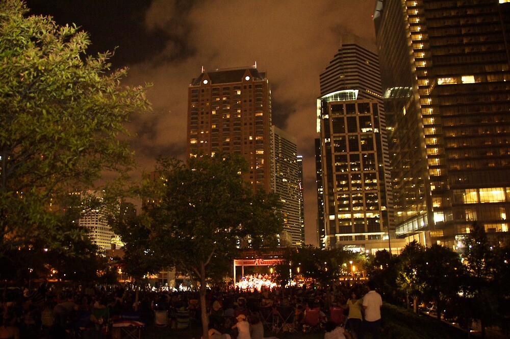 "Summer concert in the park" by Ann Reece | Redbubble