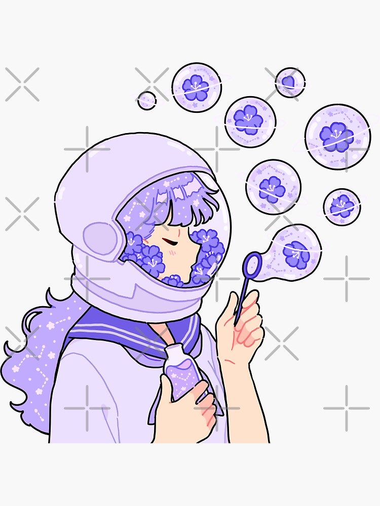 "space bubbles" Sticker by freshbobatae | Redbubble