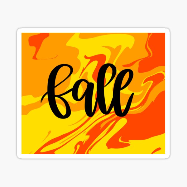 "Fall logo" Sticker for Sale by Morgancreations | Redbubble