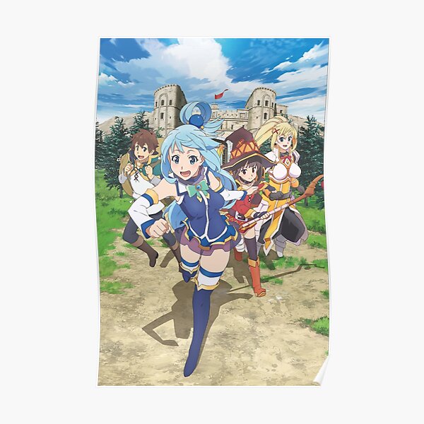 "Konosuba - Aqua / Megumin / Darkness / Kazuma" Poster by Lawliet1568 ...