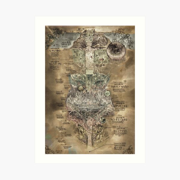 "Made in Abyss - The Abyss Map" Art Print for Sale by Lawliet1568 ...