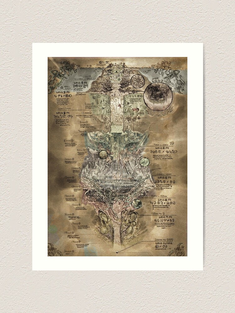 "Made in Abyss - The Abyss Map" Art Print for Sale by Lawliet1568 ...